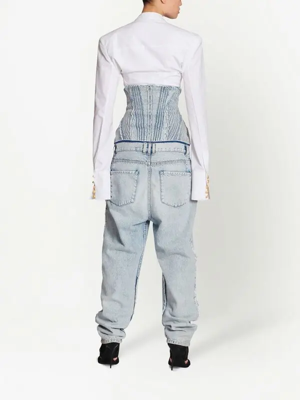 Balmain Boyfriend Corset Jeans