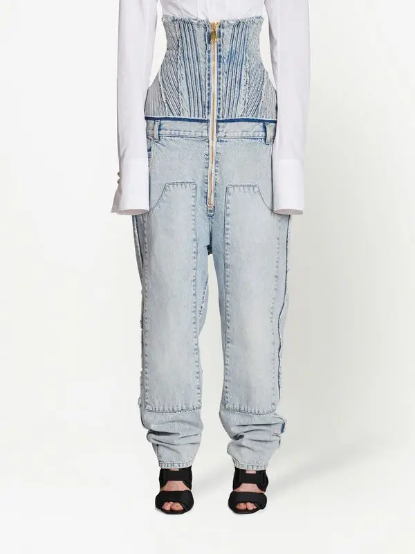 Balmain Boyfriend Corset Jeans
