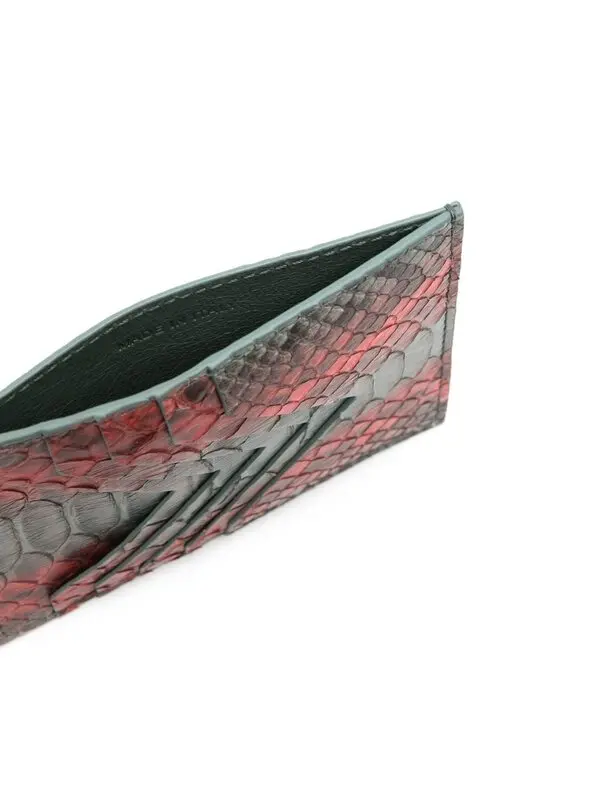 Rick Owens Snakeskin Card Holder - Red | Editorialist