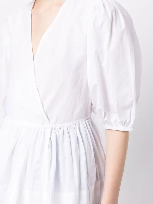 GANNI Organic Cotton Wrap Blouse