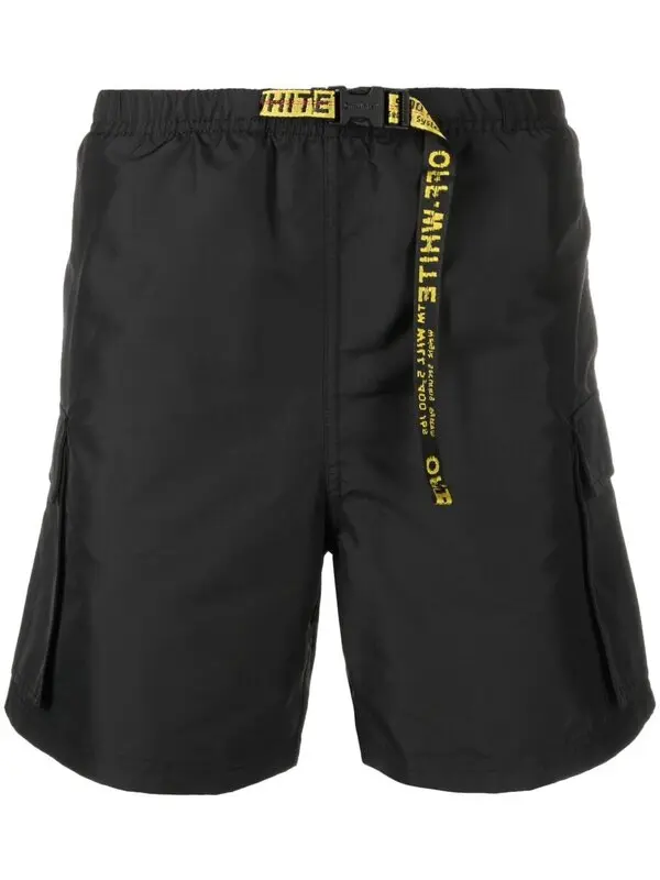 Off-White Classic Industrial Swim Shorts - Black
