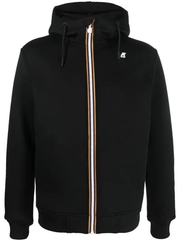 K-WAY Stripe-trim Zip-up Hoodie