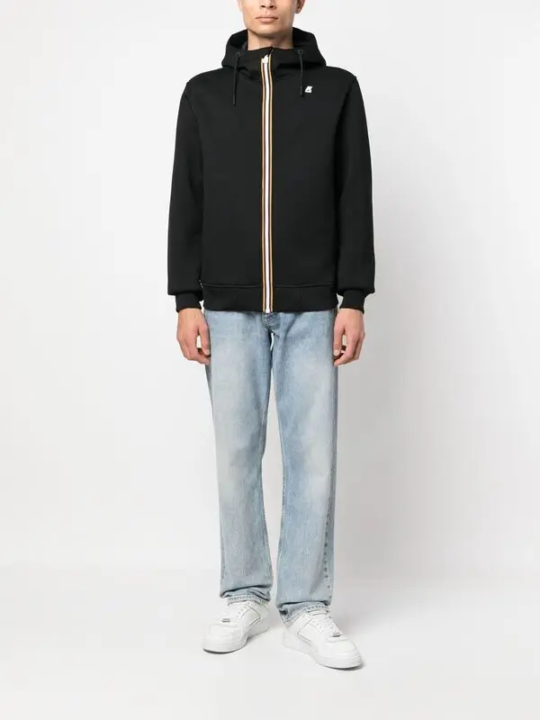 K-WAY Stripe-trim Zip-up Hoodie