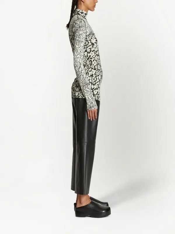 Proenza Schouler White Label Floral-print Mock Neck Top - Neutrals
