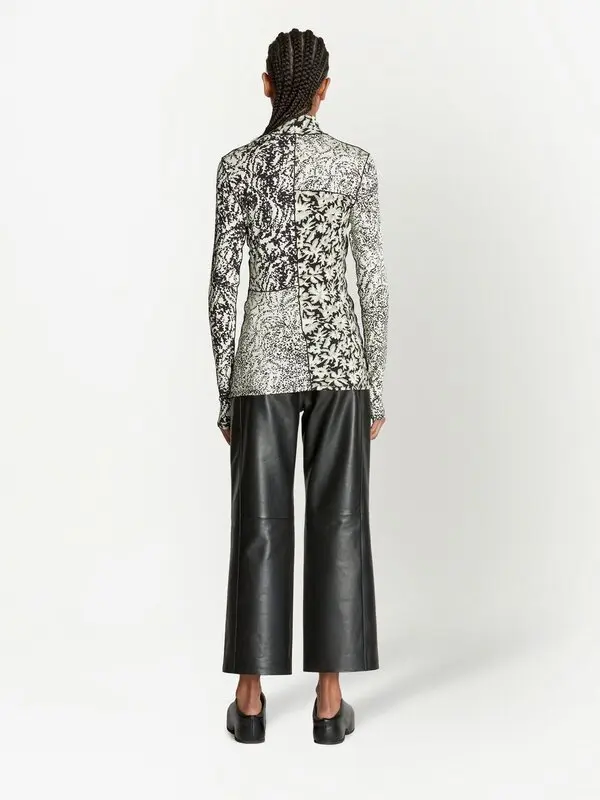 Proenza Schouler White Label Floral-print Mock Neck Top - Neutrals