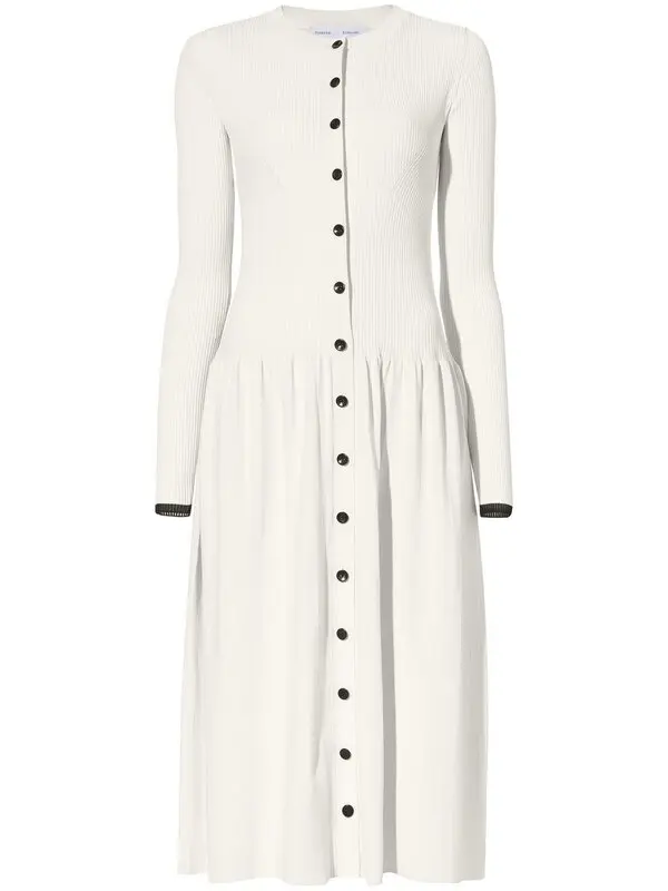 Proenza Schouler White Label Ribbed-knit Button-fastening Dress