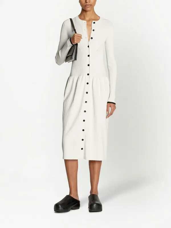 Proenza Schouler White Label Ribbed-knit Button-fastening Dress
