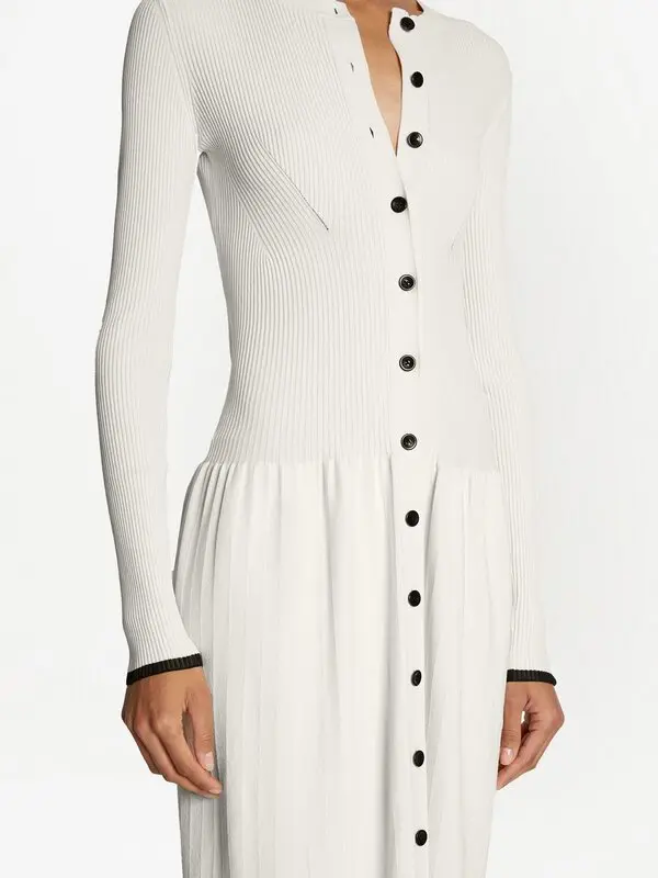 Proenza Schouler White Label Ribbed-knit Button-fastening Dress
