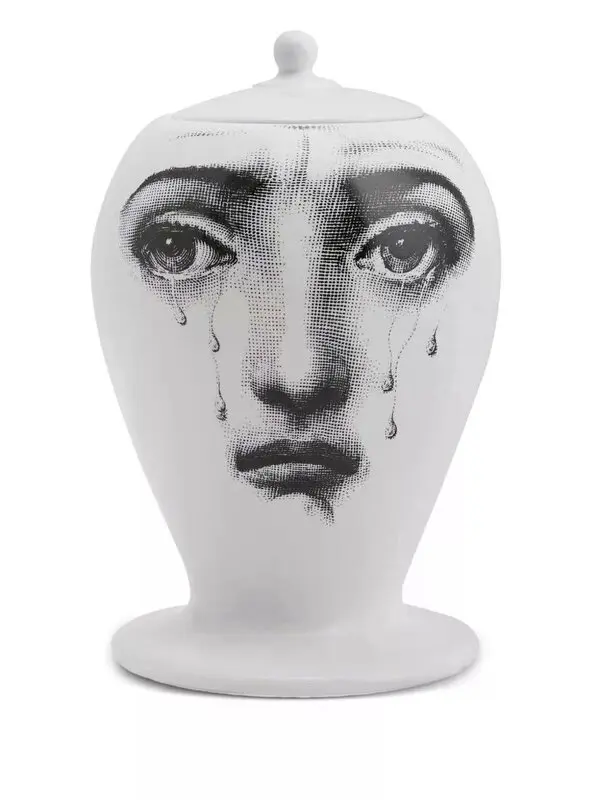 FORNASETTI Il Fumo Fa Male Vase - White