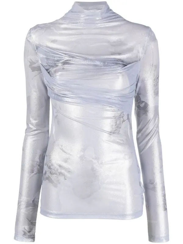 Off-White Twist Effect High Neck Top