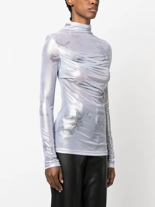 Off-White Twist Effect High Neck Top