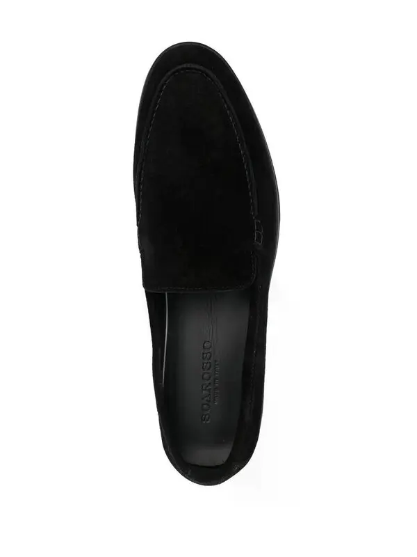 SCAROSSO Ludovico Almond-toe Loafers - Black