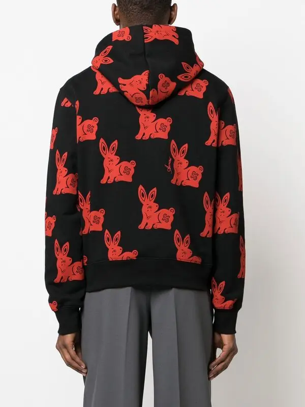 Amiri Rabbit-motif Cotton Hoodie