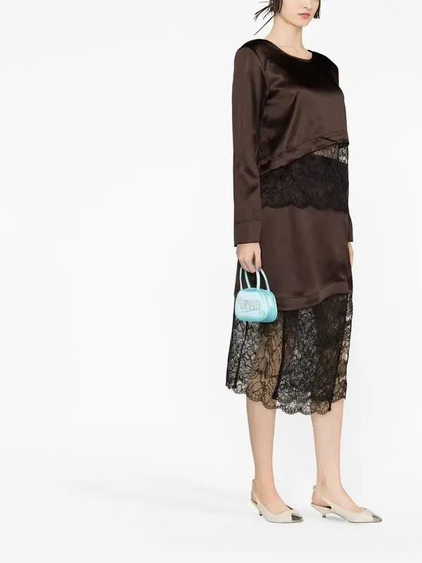 GANNI Lace-panel Blouse
