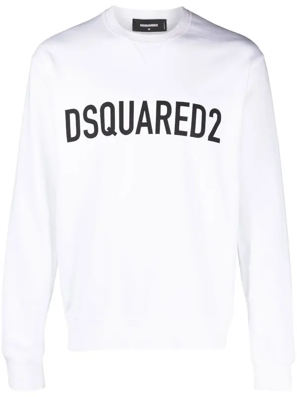 Dsquared2 Logo-print Crew-neck Sweatshirt - White