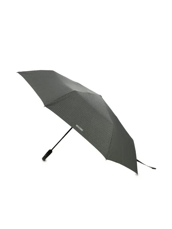 Moschino Pinstriped Logo-print Compact Umbrella