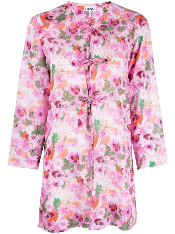 GANNI Floral-print Tunic