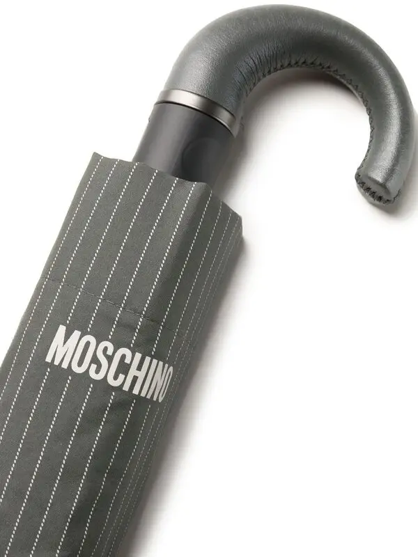 Moschino Pinstriped Logo-print Umbrella