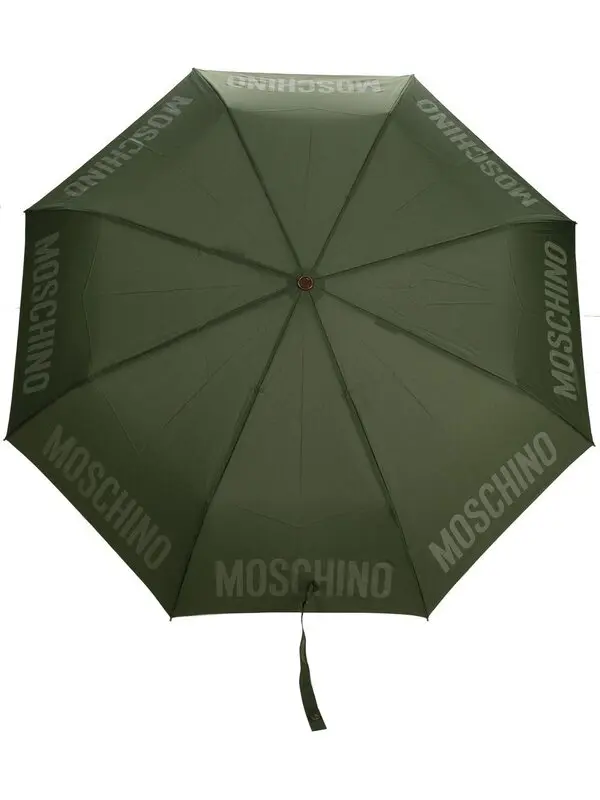Moschino Logo-print Compact Umbrella - Green
