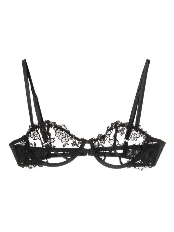 FLEUR DU MAL Stud-detail Sheer Bra
