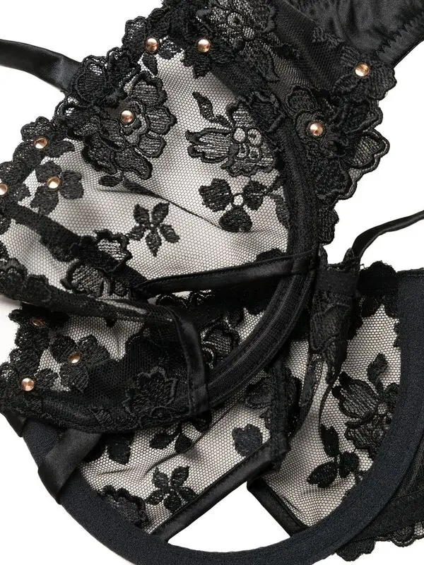 FLEUR DU MAL Stud-detail Sheer Bra