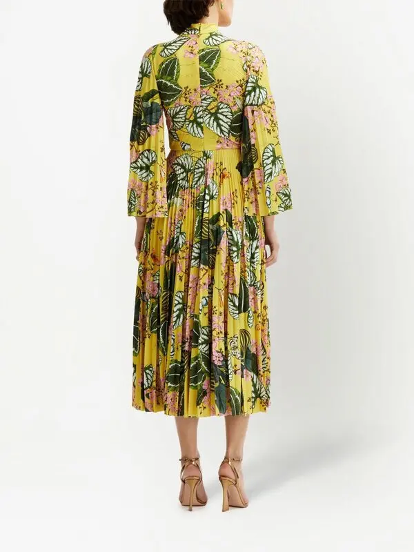 Oscar De La Renta Floral-print Midi Dress