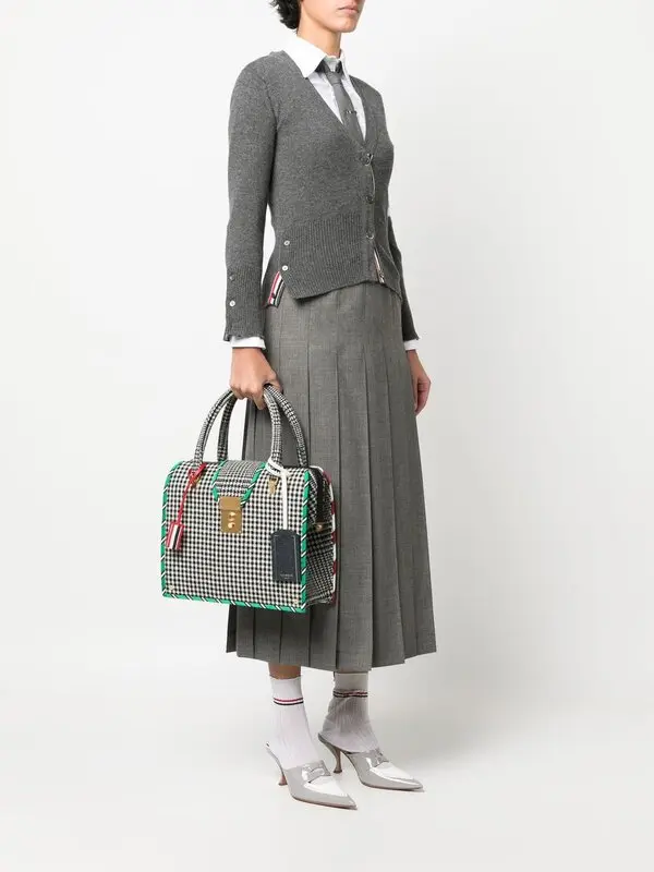 Thom Browne Mrs. Thom Hunting Tweed Tote Bag