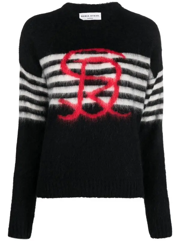 Sonia Rykiel Paris Intarsia-knit Logo Jumper