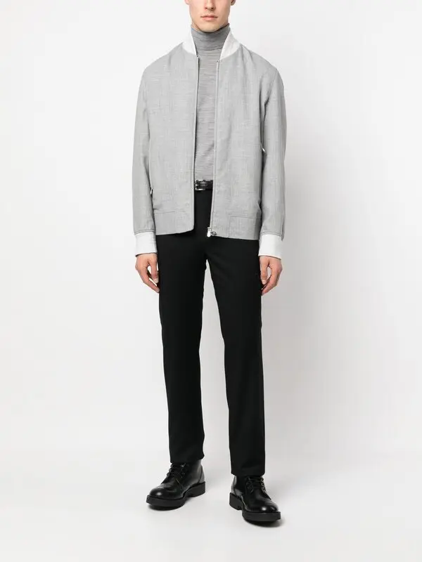 John Smedley Roll-neck Knit Jumper - Grey