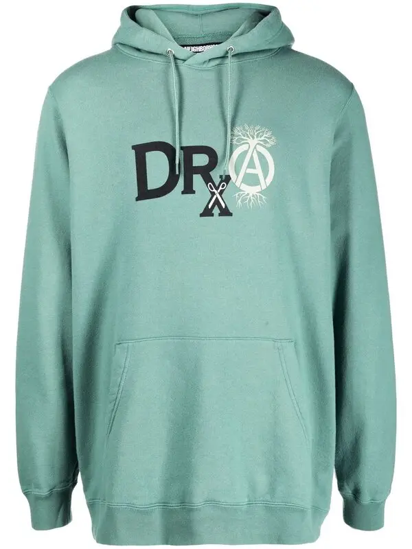 NEIGHBORHOOD Logo-print Hoodie - Green