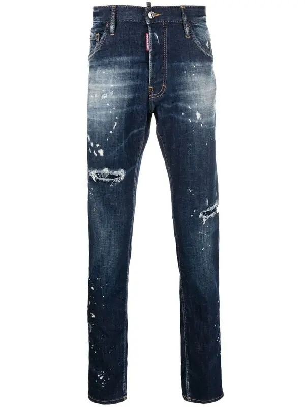 Dsquared2 Distressed-effect Straight-leg Jeans