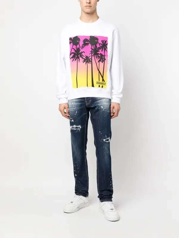Dsquared2 Distressed-effect Straight-leg Jeans