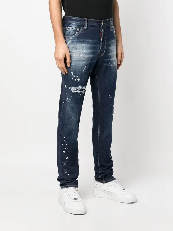 Dsquared2 Distressed-effect Straight-leg Jeans