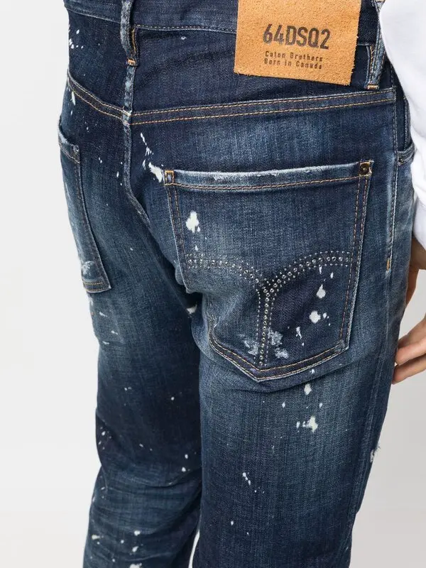 Dsquared2 Distressed-effect Straight-leg Jeans