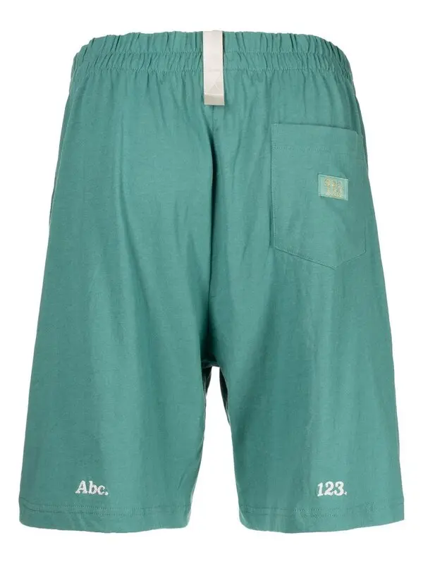 ADVISORY BOARD CRYSTALS Logo-patch Lounge Shorts - Green