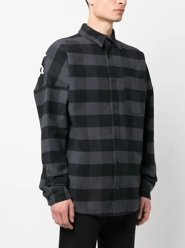 Palm Angels Check-Print Cotton Shirt - Black - 49% Off | Editorialist