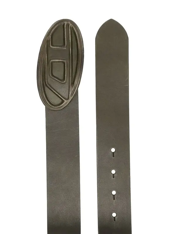 DIESEL® 1dr Logo-buckle Leather Belt