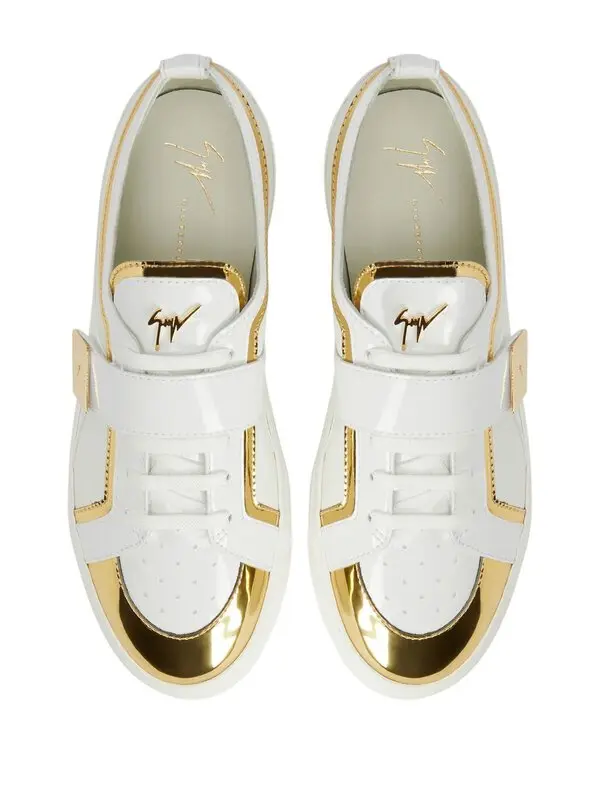 GIUSEPPE ZANOTTI Zenas Panelled Leather Trainers