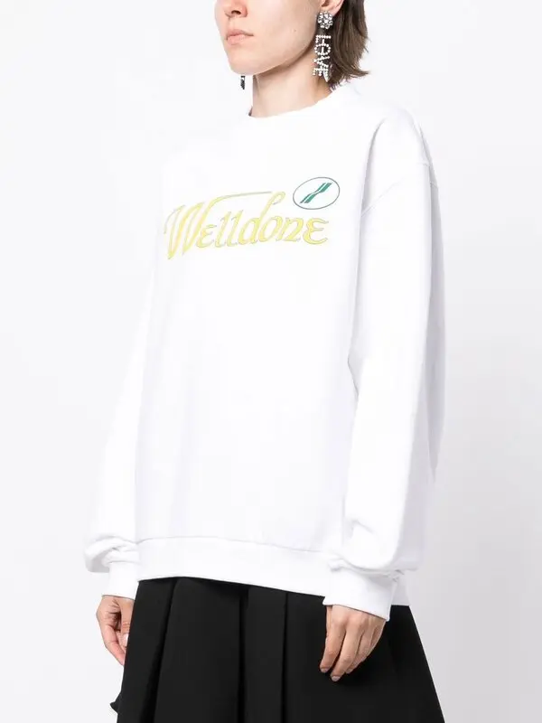 We11Done Logo-print Cotton Hoodie - White