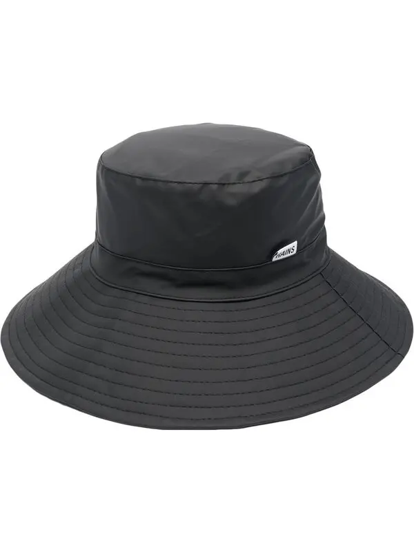 Rains Logo-patch Bucket Hat - Black