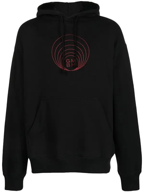 GMBH Embroidered-logo Detail Hoodie - Black