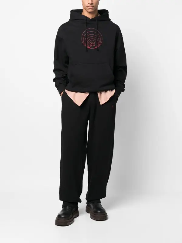GMBH Embroidered-logo Detail Hoodie - Black