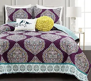 LUSH DECOR Harley Quilt 5-pc Set King