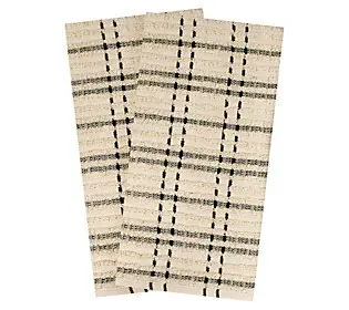 RITZ Royale Set Of 2 Check Kitchen Towels - One-color