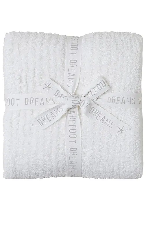 Barefoot Dreams Cozychic Ribbed Throw In Cream - Pearl