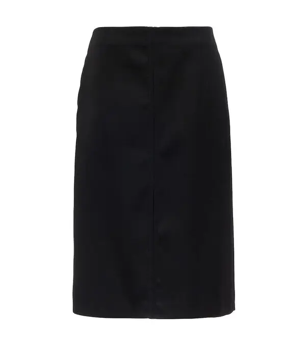 JIL SANDER Virgin Wool Midi Skirt