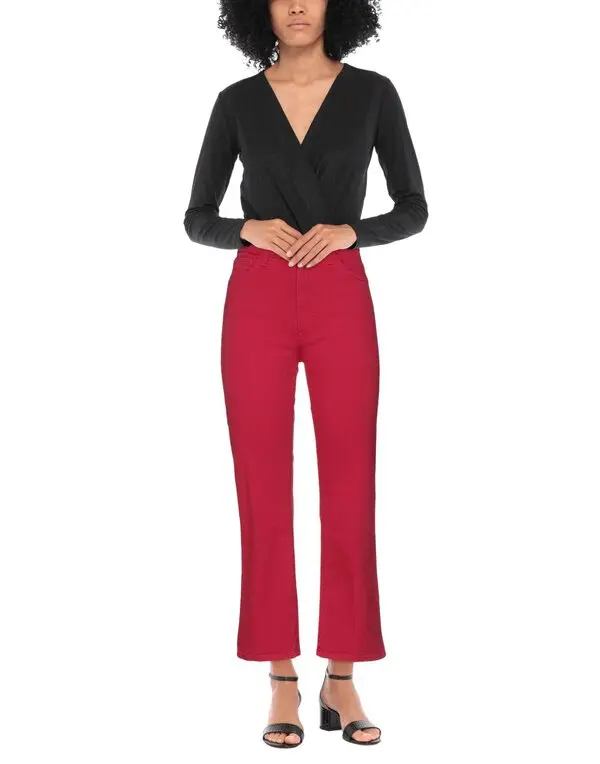 MANILA GRACE Boot-cut Jeans With Five Pockets - Red