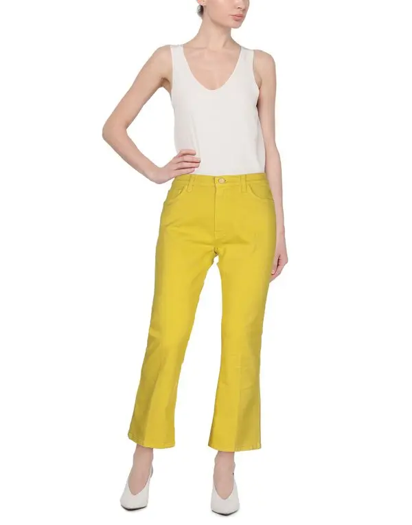 MANILA GRACE Boot-cut Jeans With Five Pockets - Yellow