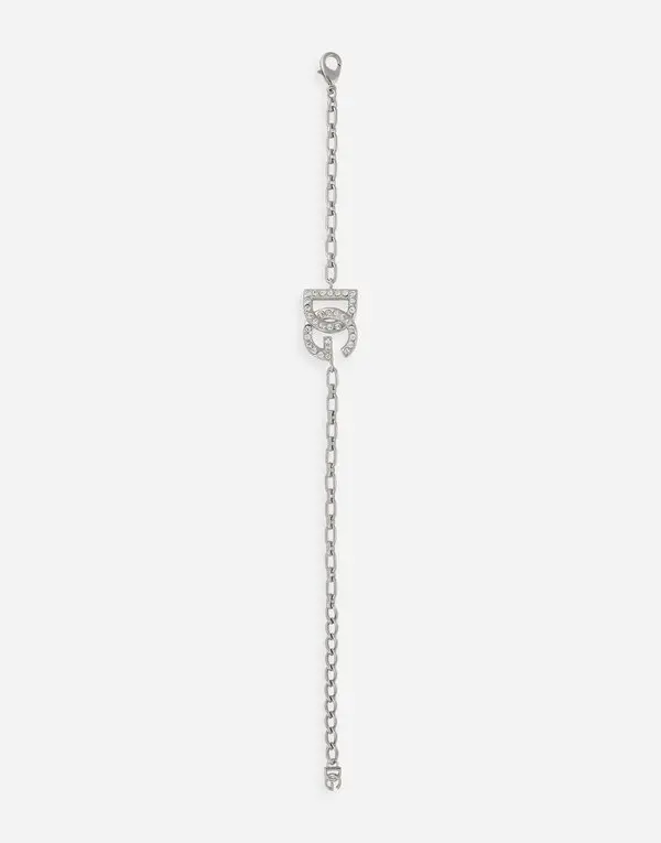 Dolce & Gabbana Link Bracelet With Dg Logo - Silver
