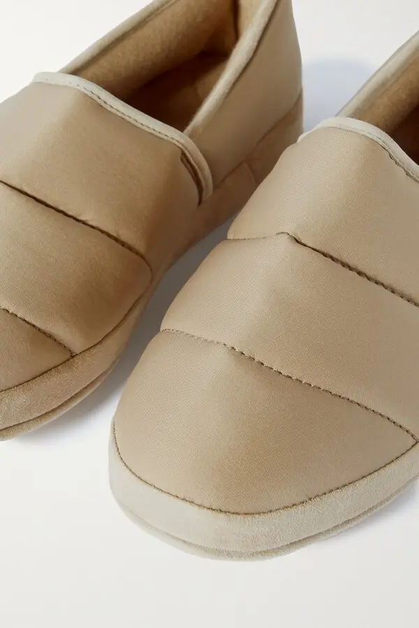 Loro Piana Quilted Microfiber Slippers